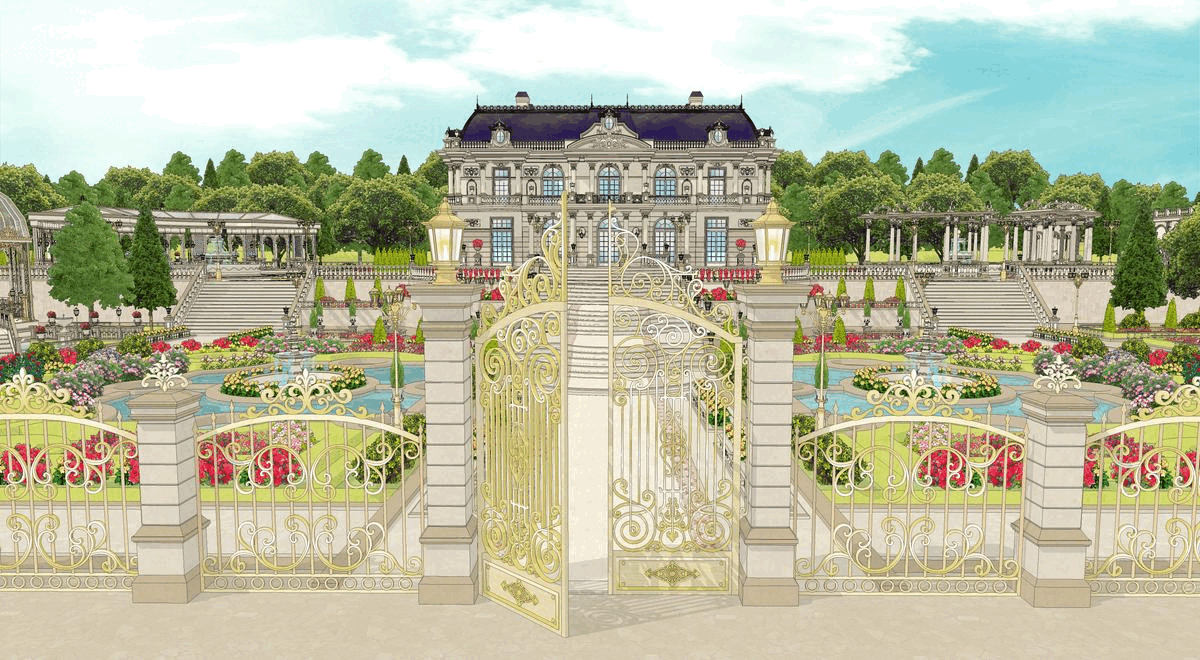 Set of fancy and warm flower mansions